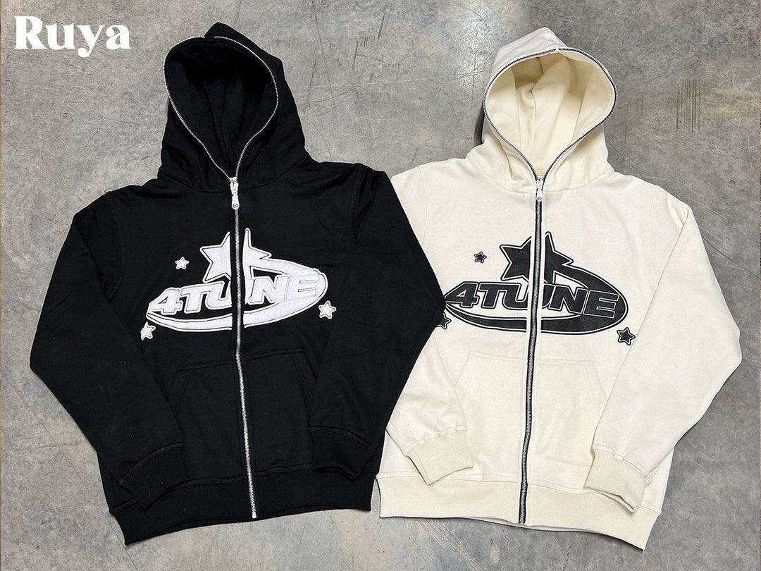 4tune Hoodie Y2k Zip up 4tune Hoodie Harajuku Oversized - Etsy Sweden