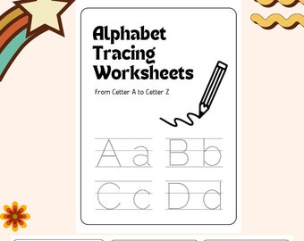 26 Printable ABC Tracing, Coloring Worksheets Preschool Kindergarten ...