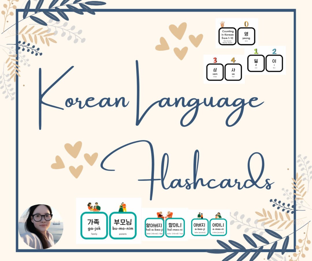 Korean Language Flashcards #2 - Etsy