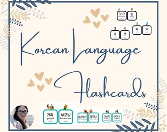 Korean Kitchen Flashcards Learn Korean Language Educational Printable ...