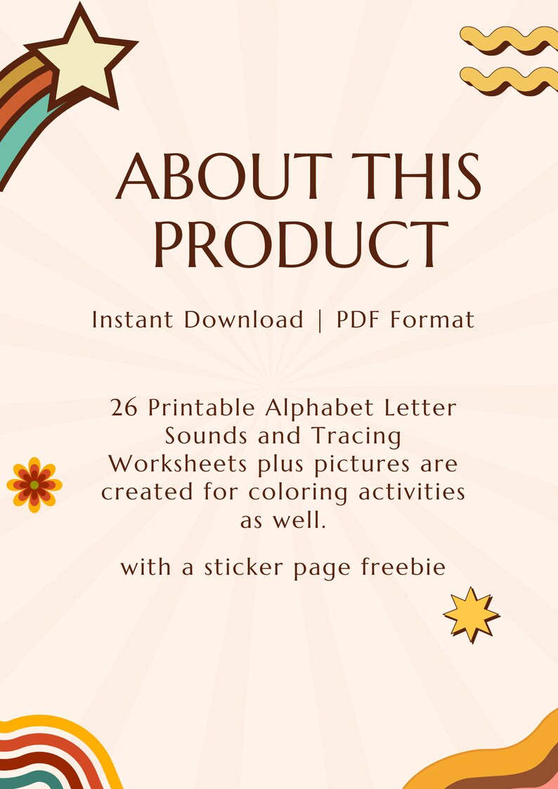 Alphabet Tracing Worksheets With Coloring Activities and Letter Sounds ...