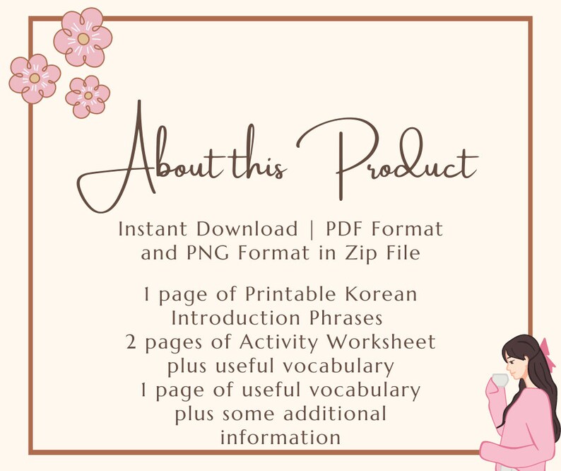 Printable Korean Introduction Phrases | Activities | Useful Korean ...