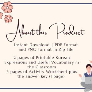 Printable Korean Classroom Expressions | Useful Korean Vocabulary | Korean Language Worksheets ...