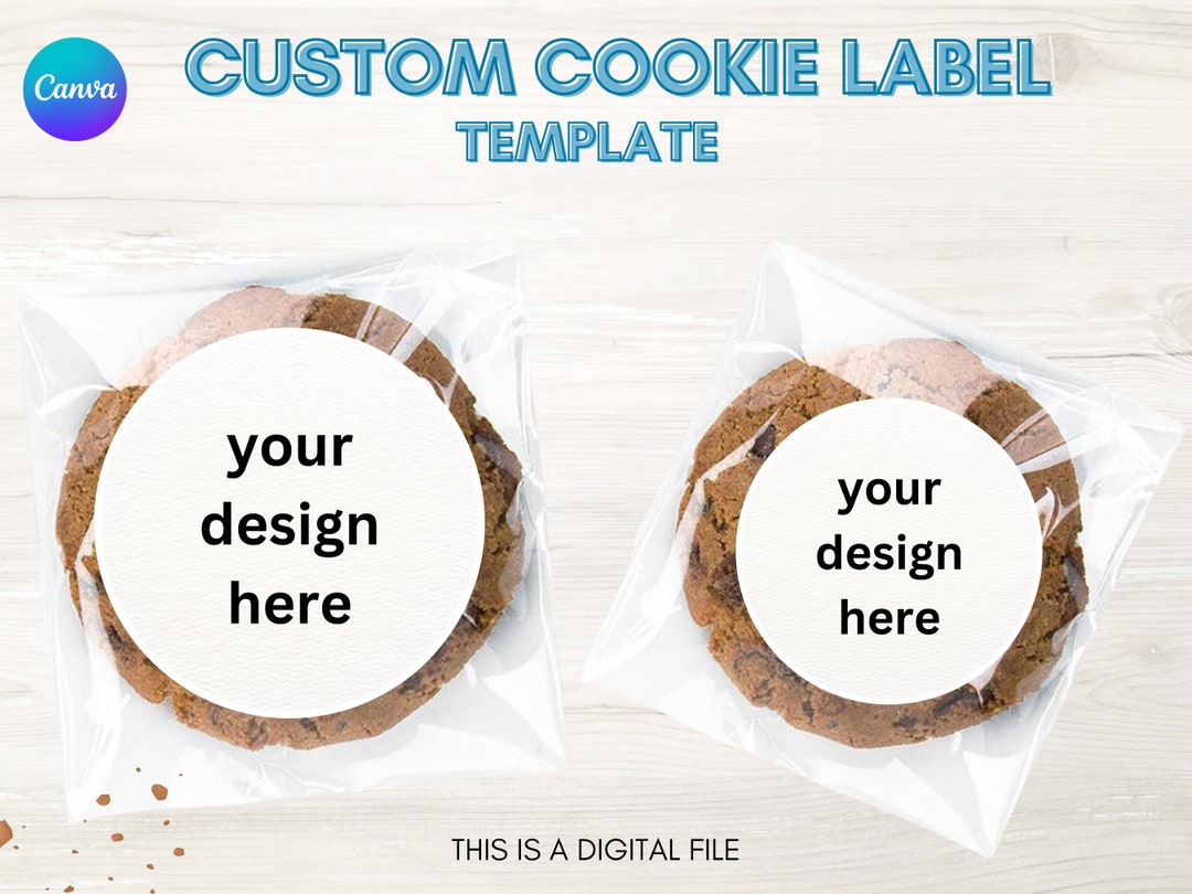 Custom Cookie Bakery Food Labels,editable Food Templates, Kids Birthday ...