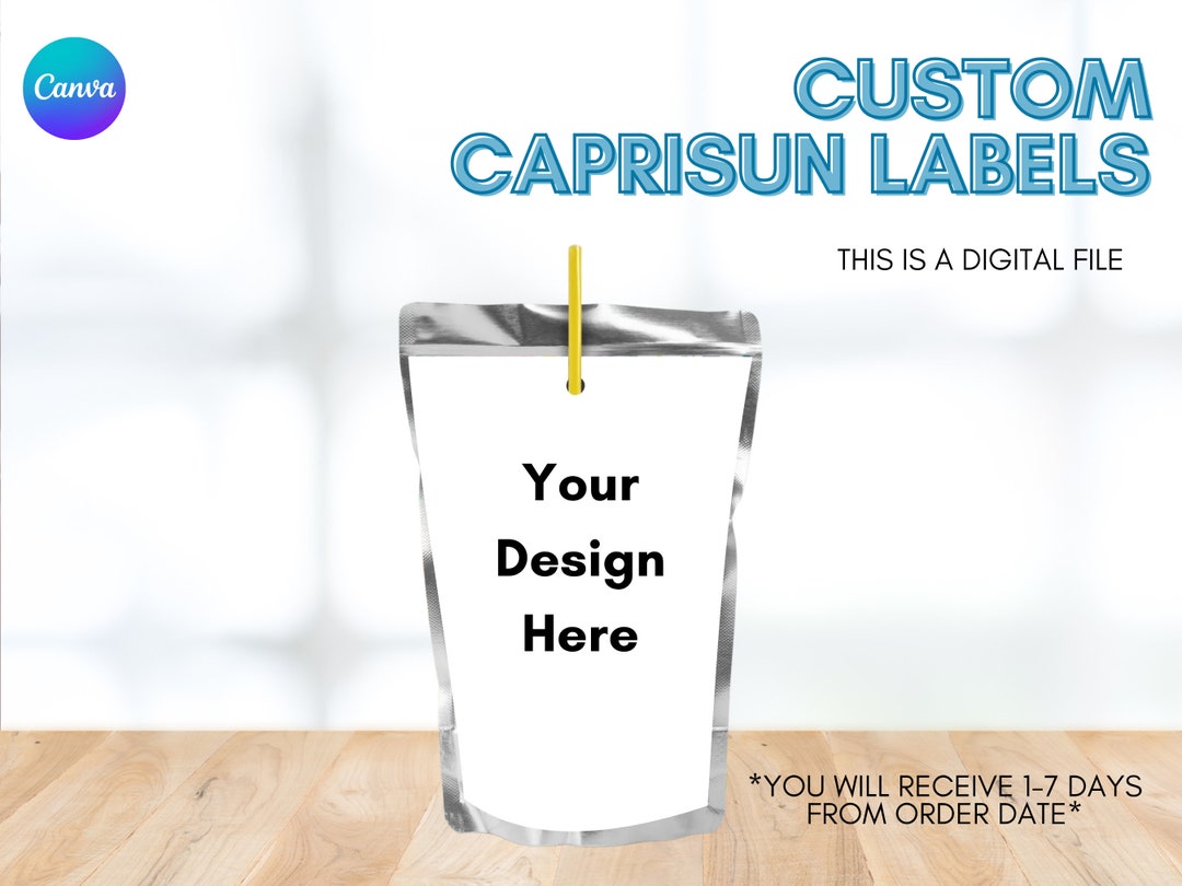 Custom Digital Caprisun Labels, Caprisun Label, Kids Birthday Caprisun ...