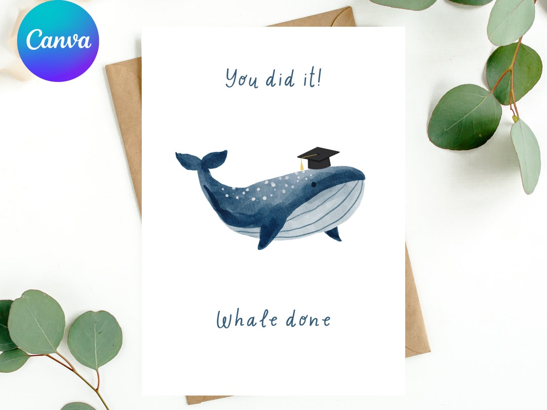 Whale Done Graduation Invitation, Graduation Ceremony Invitation ...