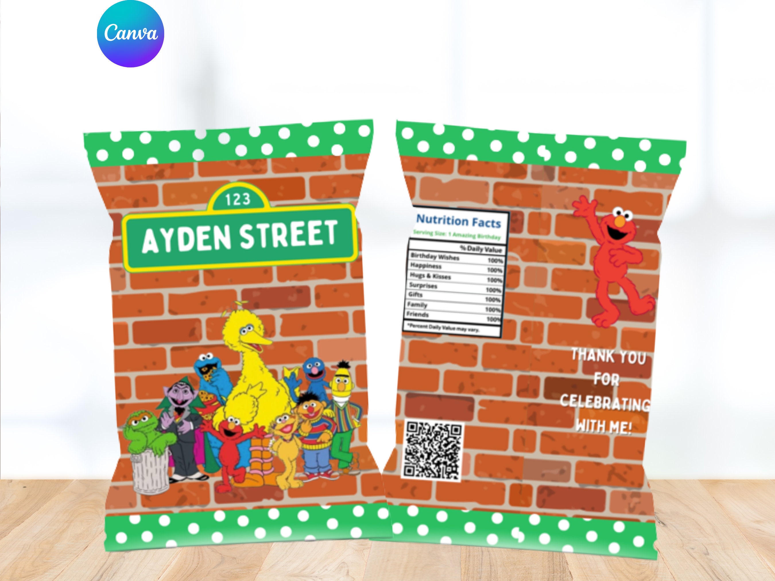 Custom Chip Bag Digital Template, Birthday Chip Bag , Birthday Party ...