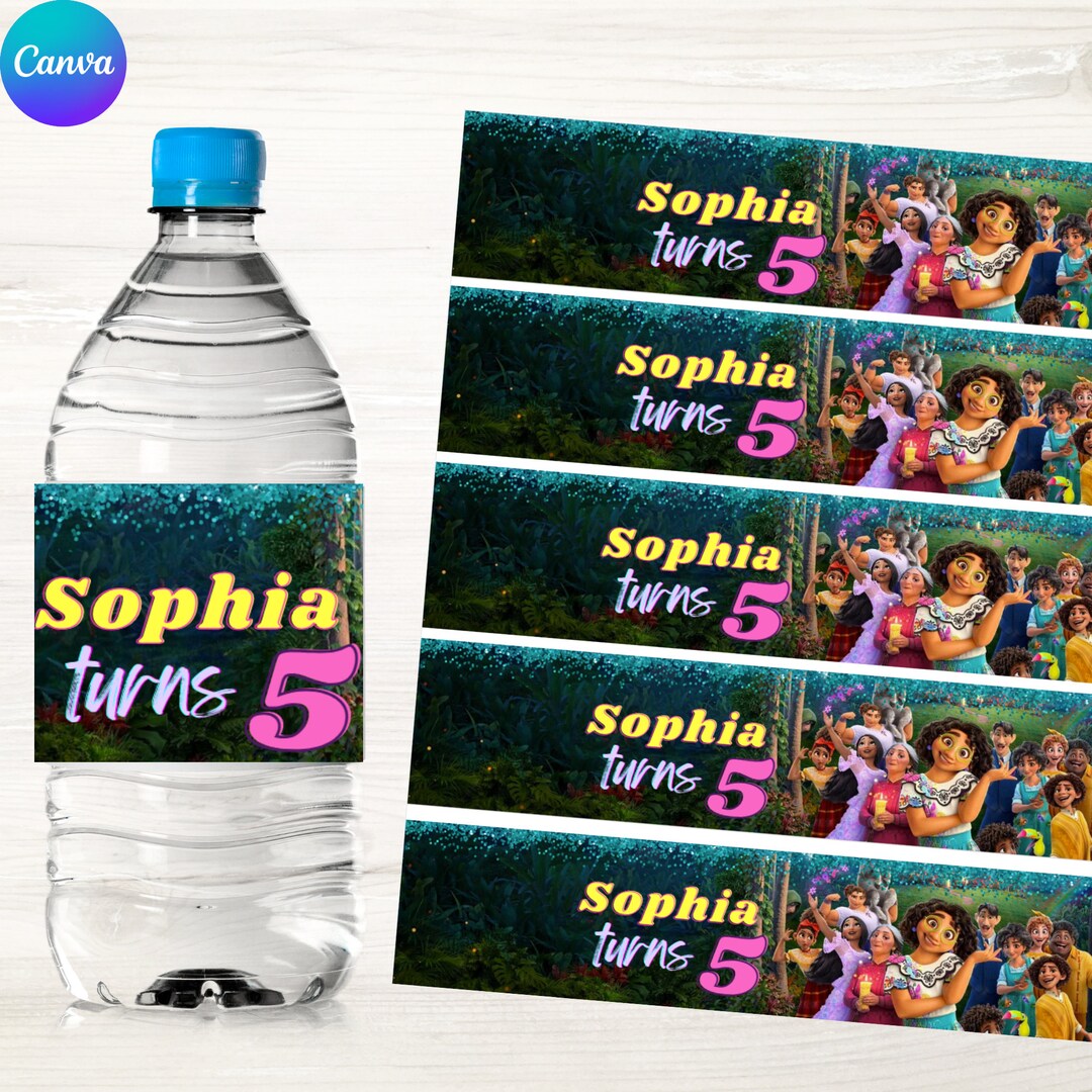 Encanto Birthday Water Labels Wrapper Printable Templates - Etsy