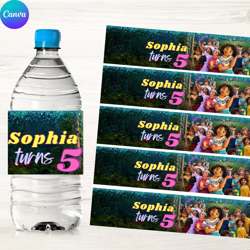 Encanto Birthday Water Labels Wrapper Printable Templates - Etsy