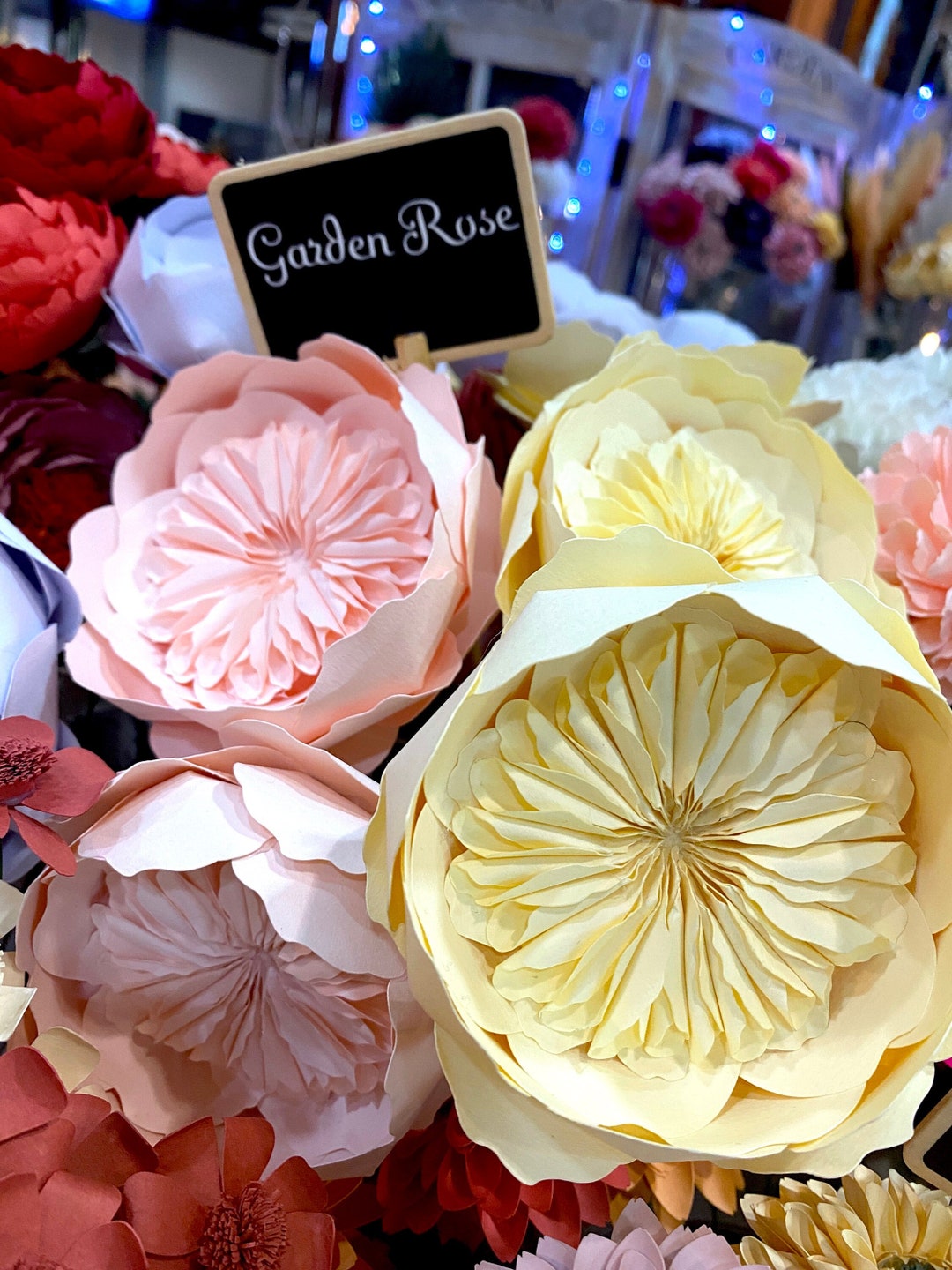 Paper Garden Rose Paper Flower Sustainable Flower Craft - Etsy UK