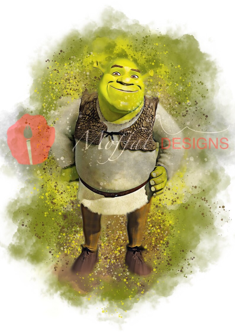 Shrek Inspired Wall Decor Digital Art - Etsy