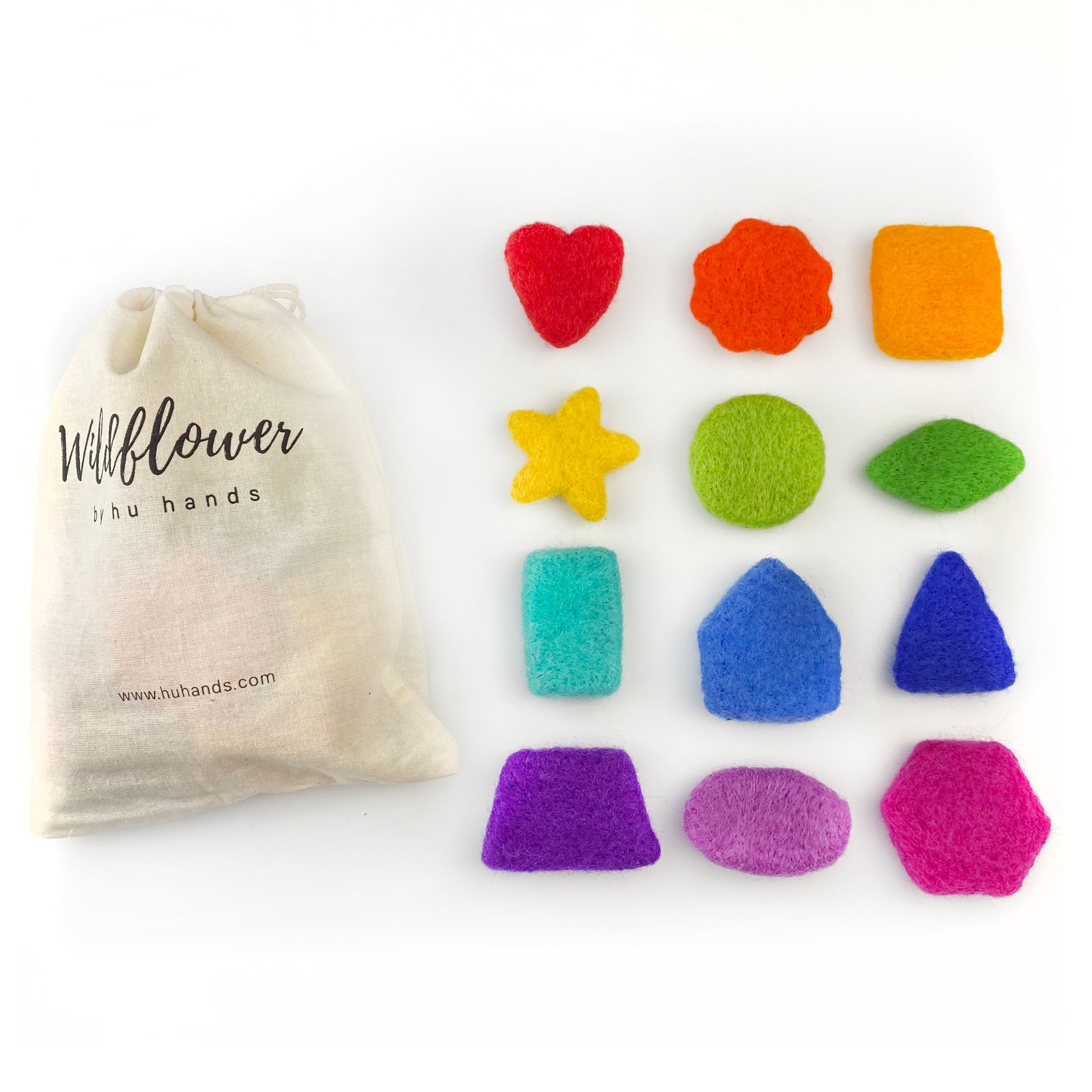 Rainbow Felt Sorting Shapes Set for Pretend Play, Stacking, Party ...