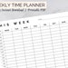 Weekly Schedule Template, Printable Block Planner, Portrait or ...