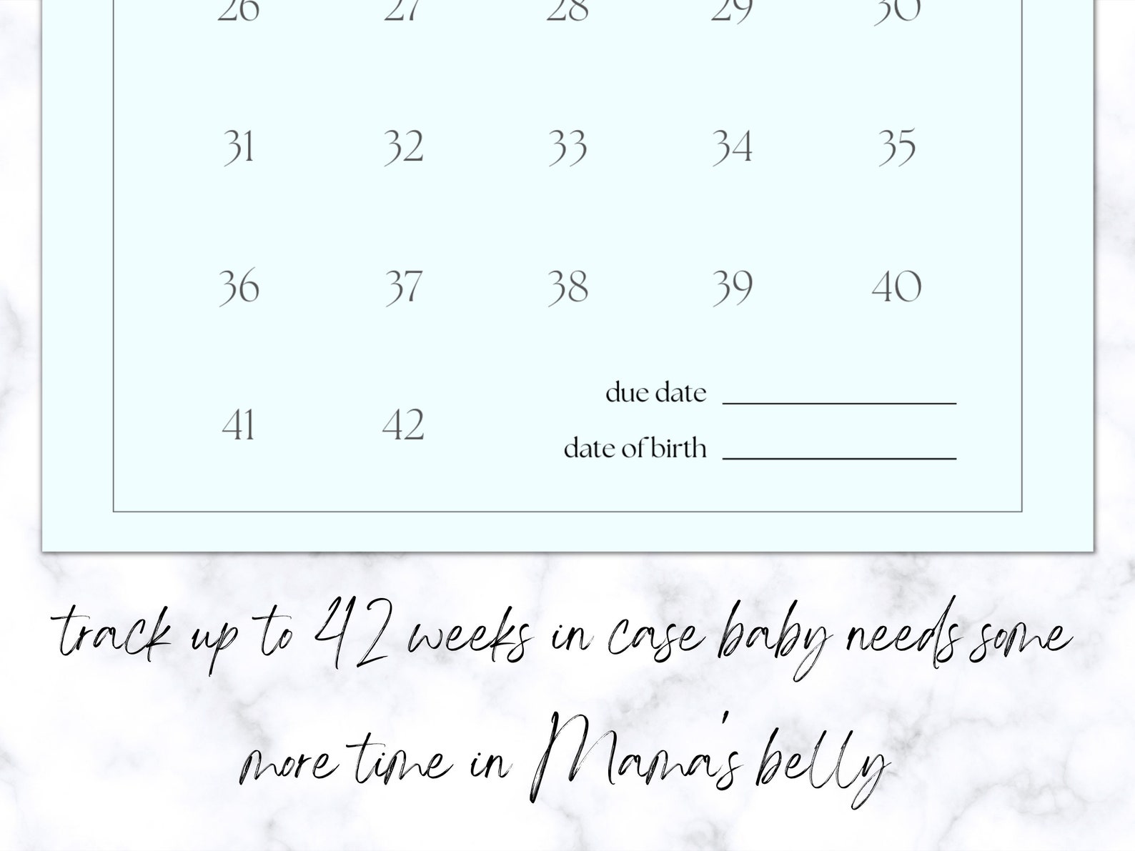 Baby Countdown Printable Sign, Pregnancy Tracker, US Letter / A4 ...