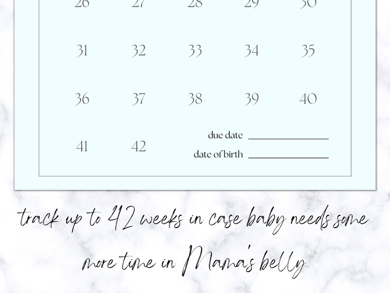 Baby Countdown Printable Sign, Pregnancy Tracker, US Letter / A4 ...