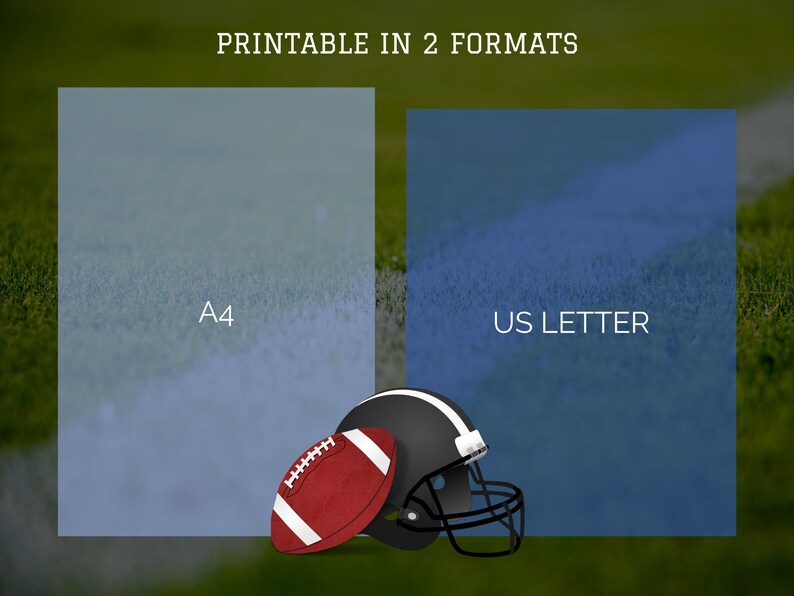 Fantasy Football Draft Kit, Football Draft Sheet and Roster, Fantasy ...