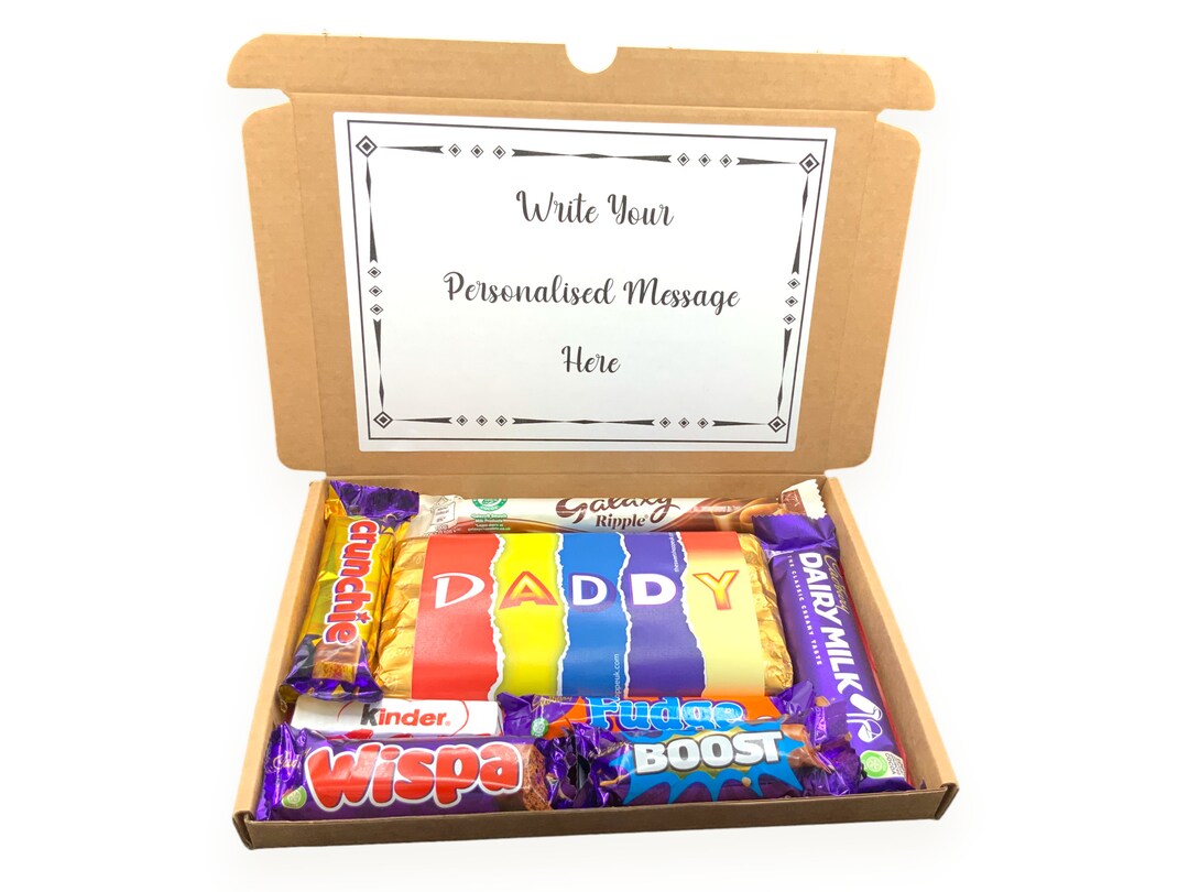 DADDY Chocolate Hamper Sweet Box, Gift for Daddy, Personalised Sweet ...