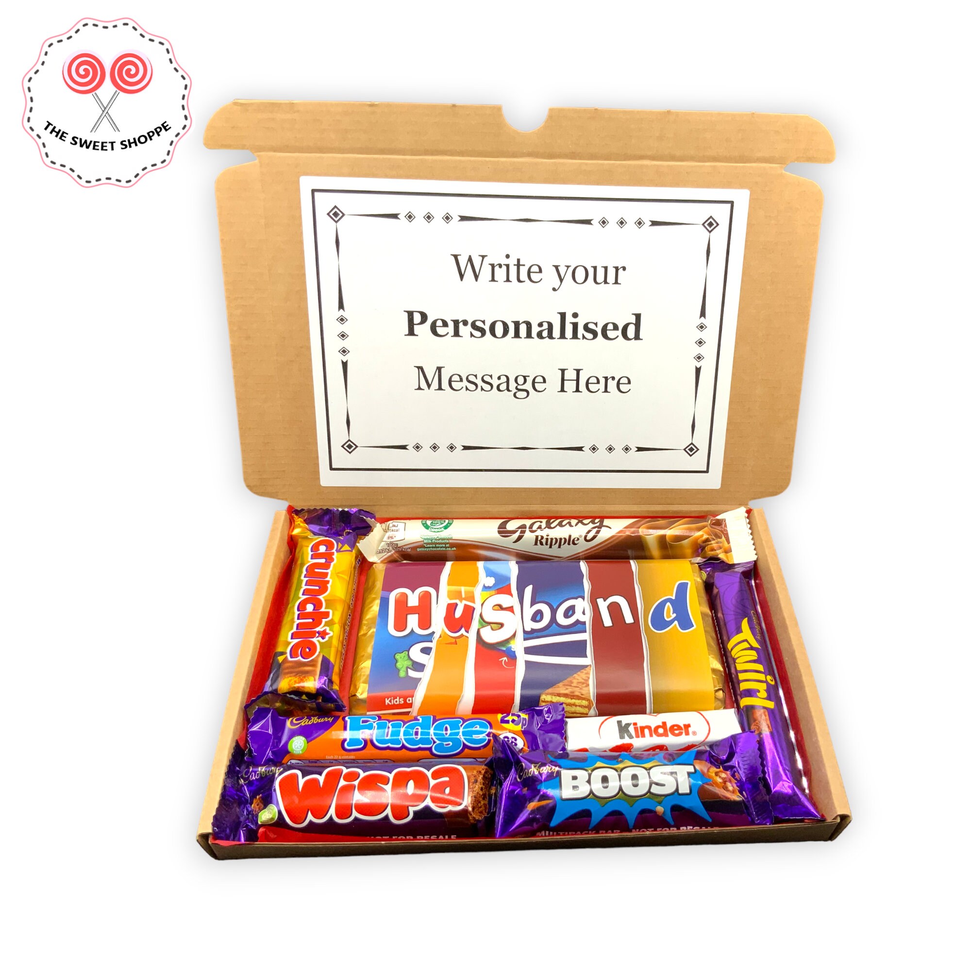 HUSBAND Chocolate Hamper Sweet Box, Gift for Husband, Personalised ...