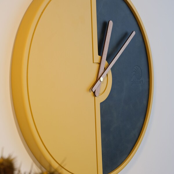 Leather Wall Clock - Etsy