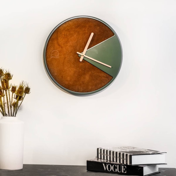 Leather Wall Clock - Etsy