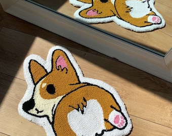 Corgi Rug - Etsy