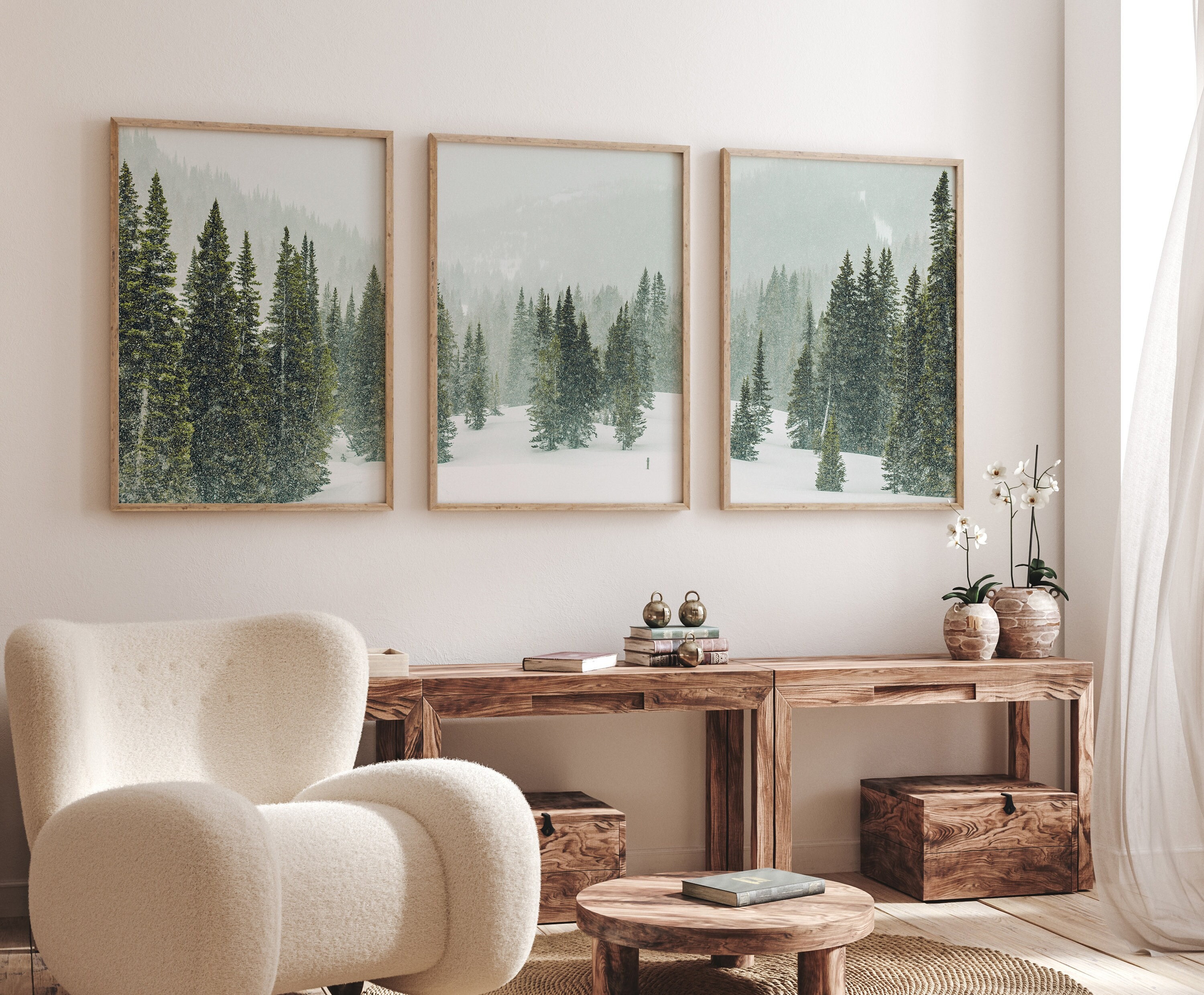 1000x WINTER Printable Set, Winter Wall Art, Forest Prints, Printable ...