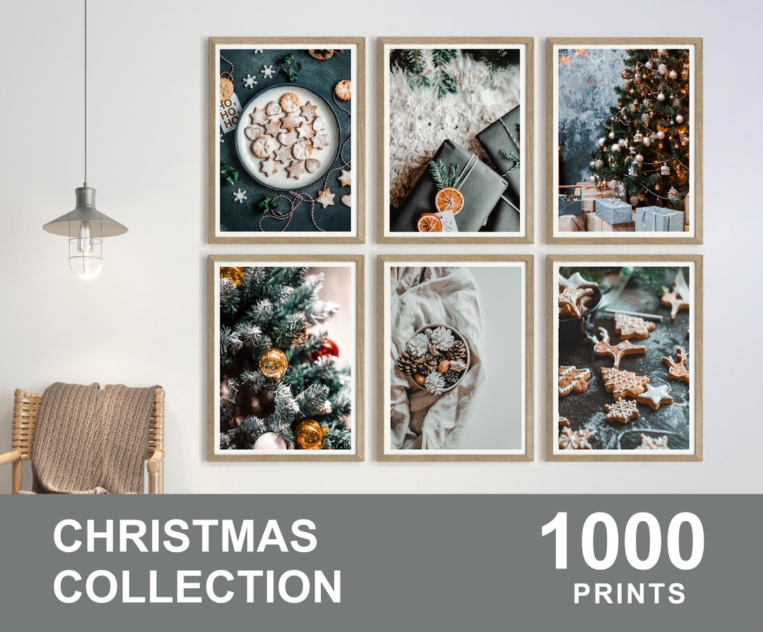 Set of 1000 Christmas Prints, Christmas Printable, Winter Wall Art ...