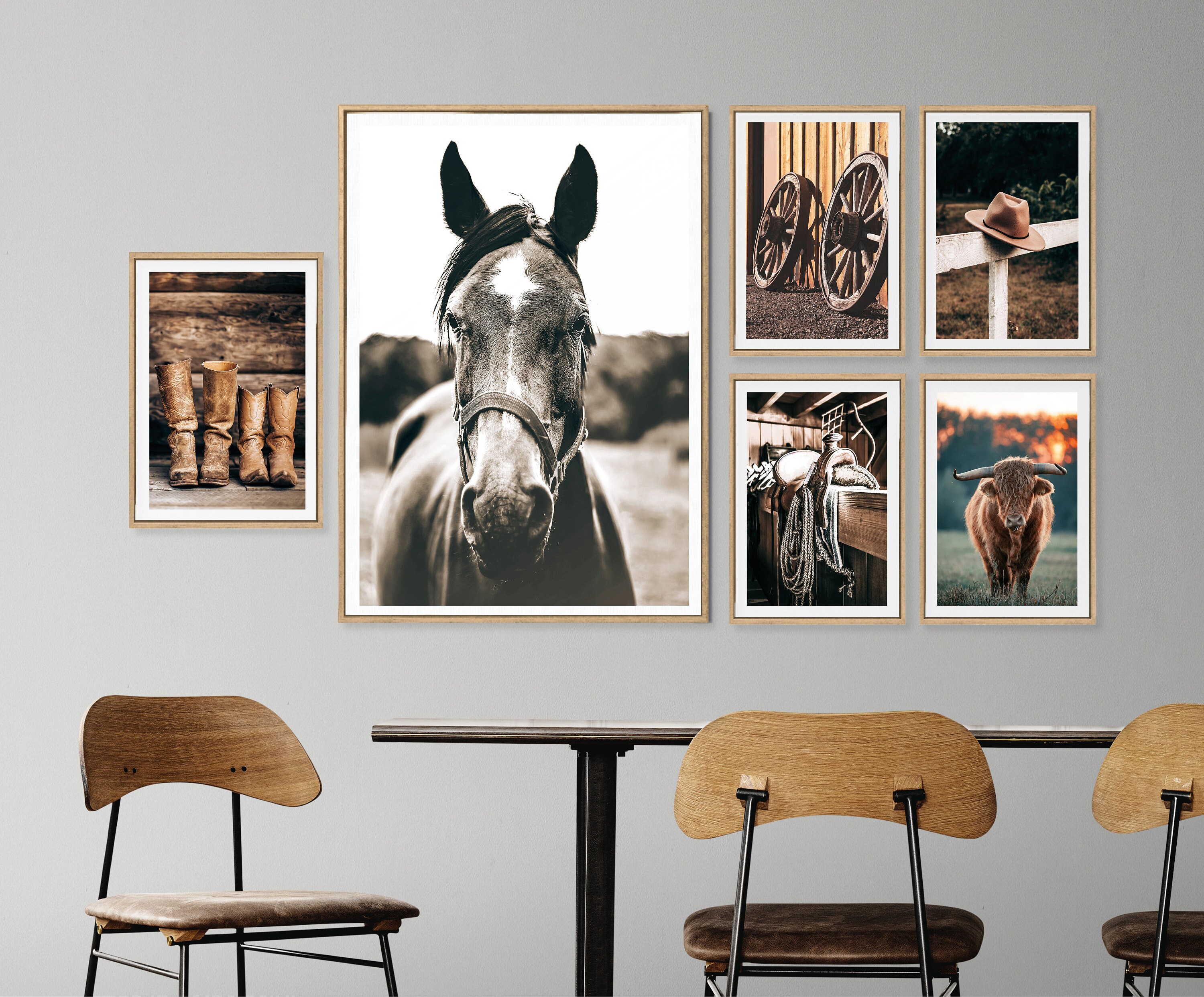 300x WESTERN Printable Set, Rustic Wall Art, Farm Prints, Farmhouse ...