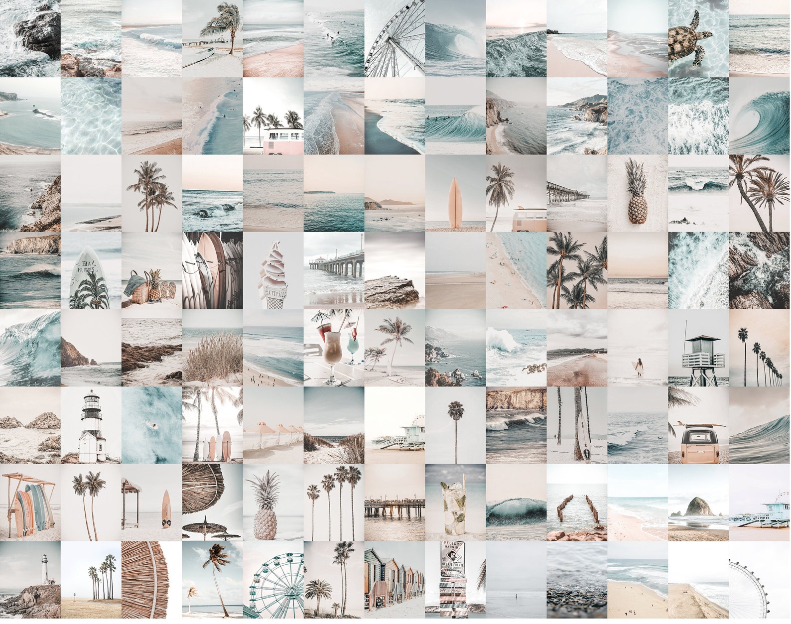 200x SOFT BEACH Printable Set Beach Wall Art Beach Prints - Etsy