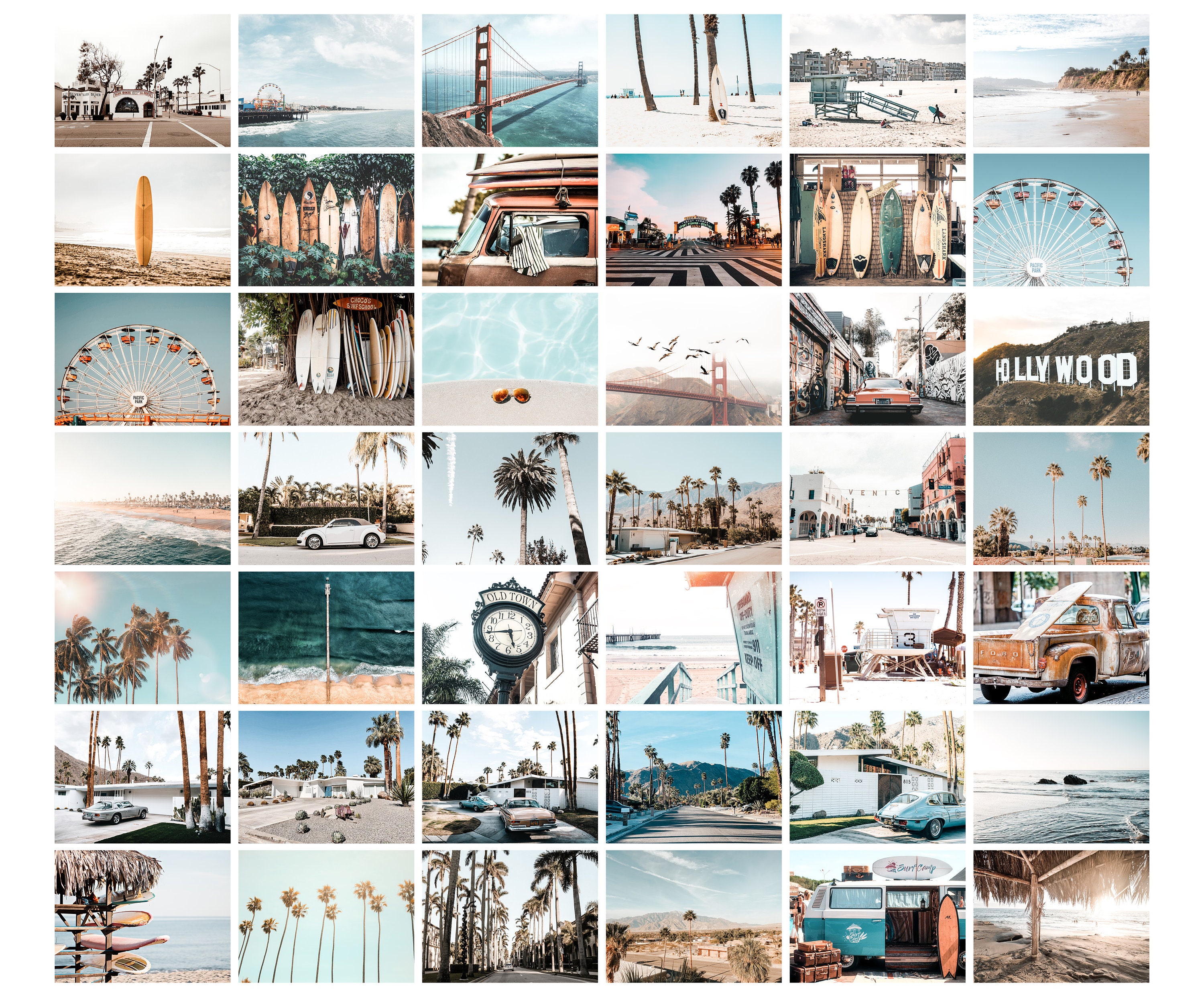 200x California Printable Set, Palm Springs Prints, Beach Wall Art ...