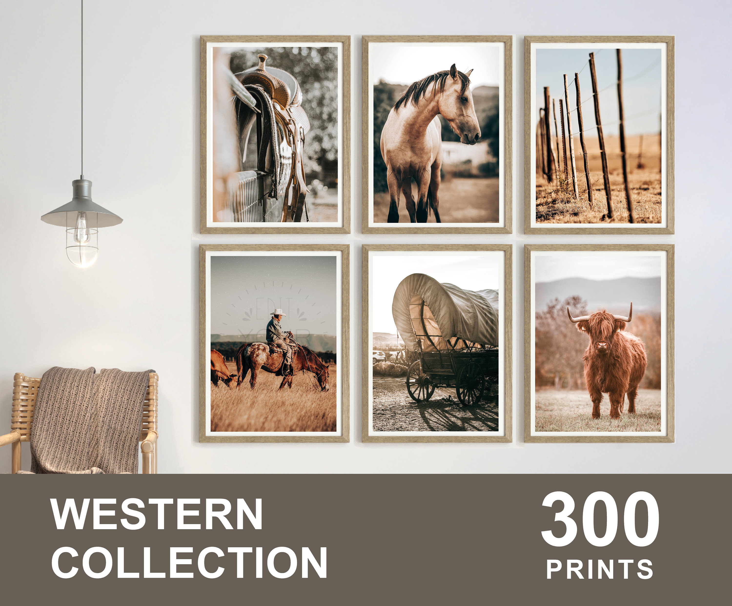 300x WESTERN Printable Set, Rustic Wall Art, Farm Prints, Farmhouse ...