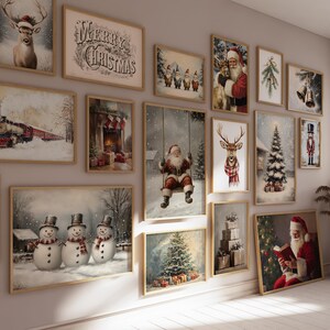 Set of 1000 Christmas Prints, Christmas Printable, Winter Wall Art ...