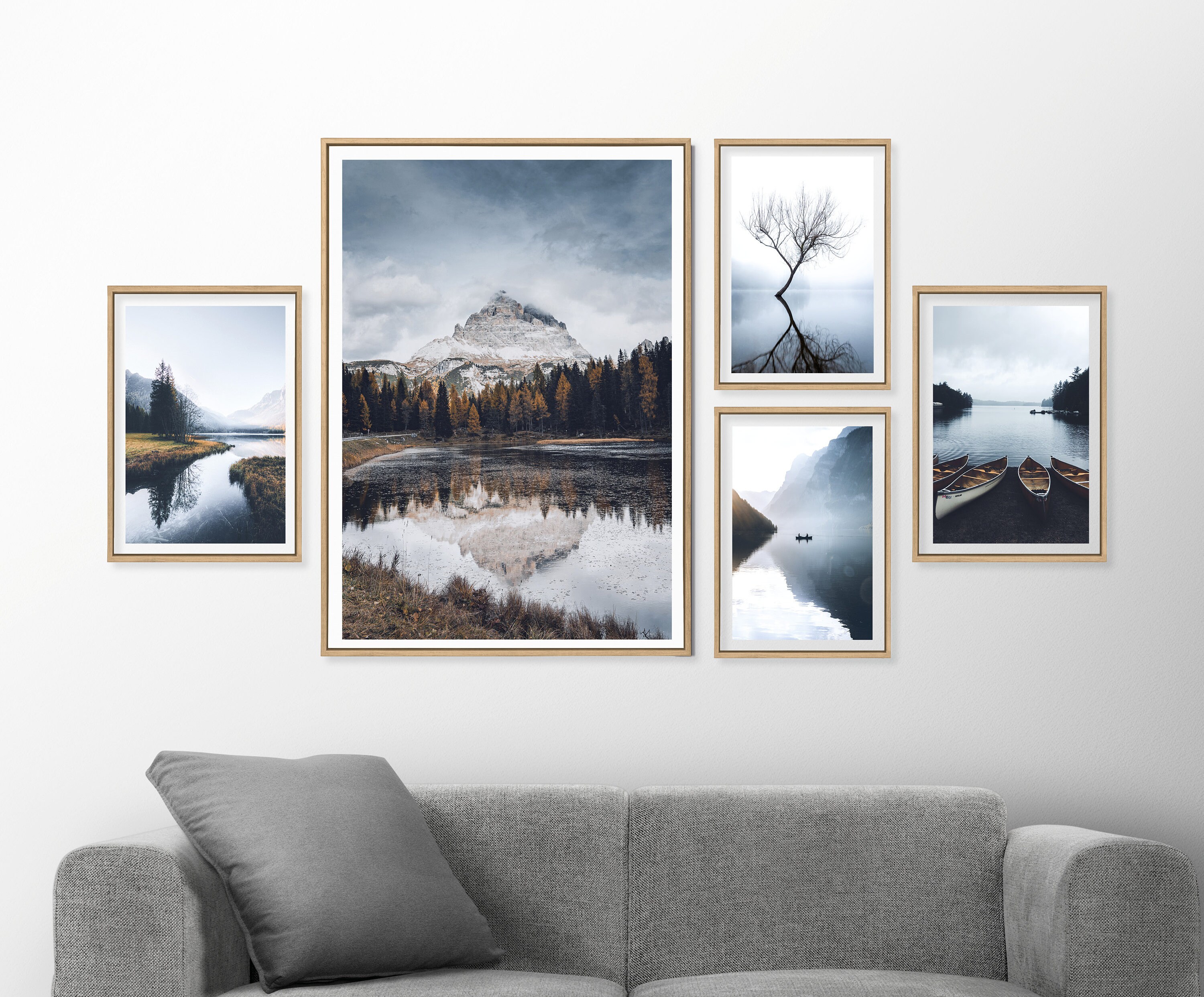 350x FOGGY NATURE Printable Set, Nature Wall Art, Foggy Forest Prints ...