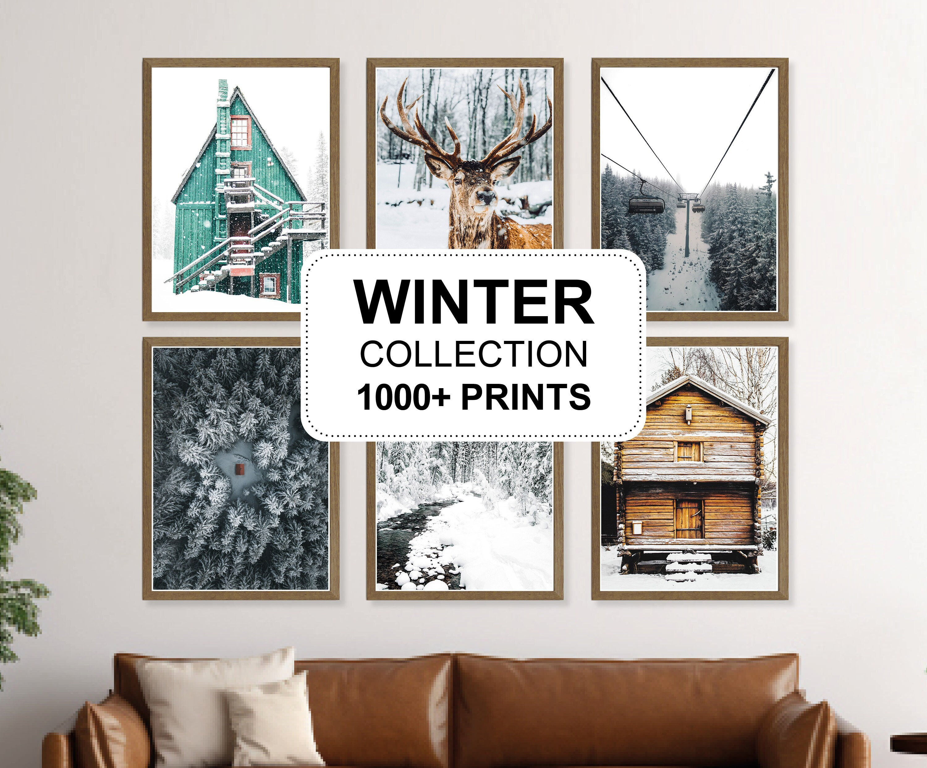 1000x WINTER Printable Set, Winter Wall Art, Forest Prints, Printable ...