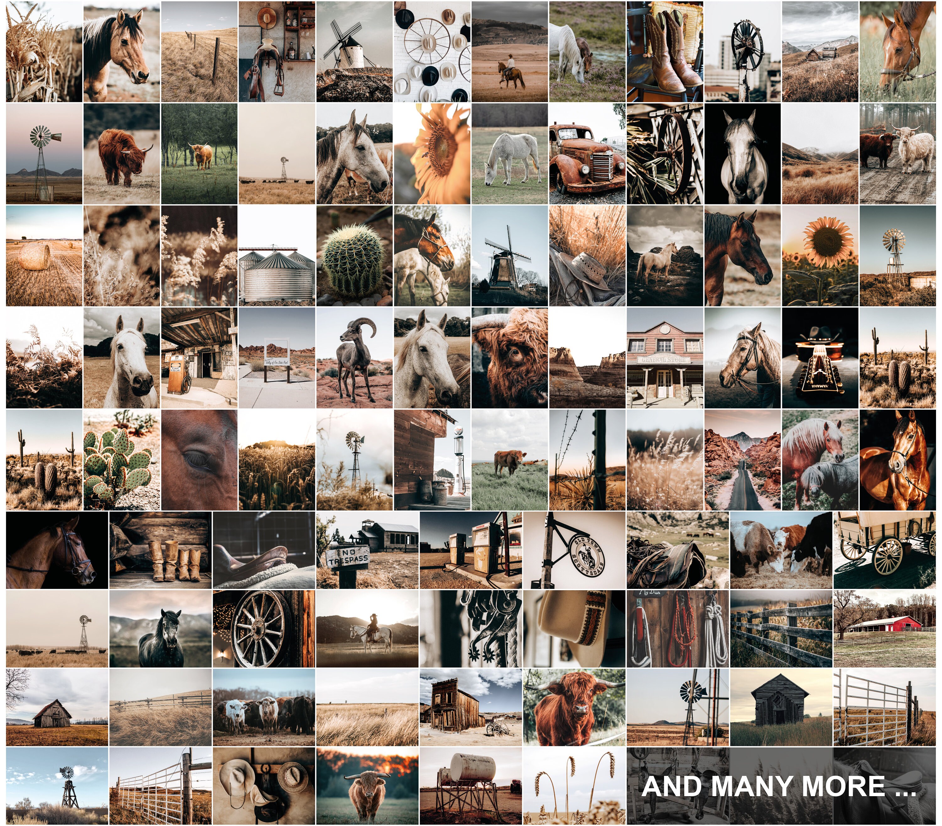 300x WESTERN Printable Set, Rustic Wall Art, Farm Prints, Farmhouse ...