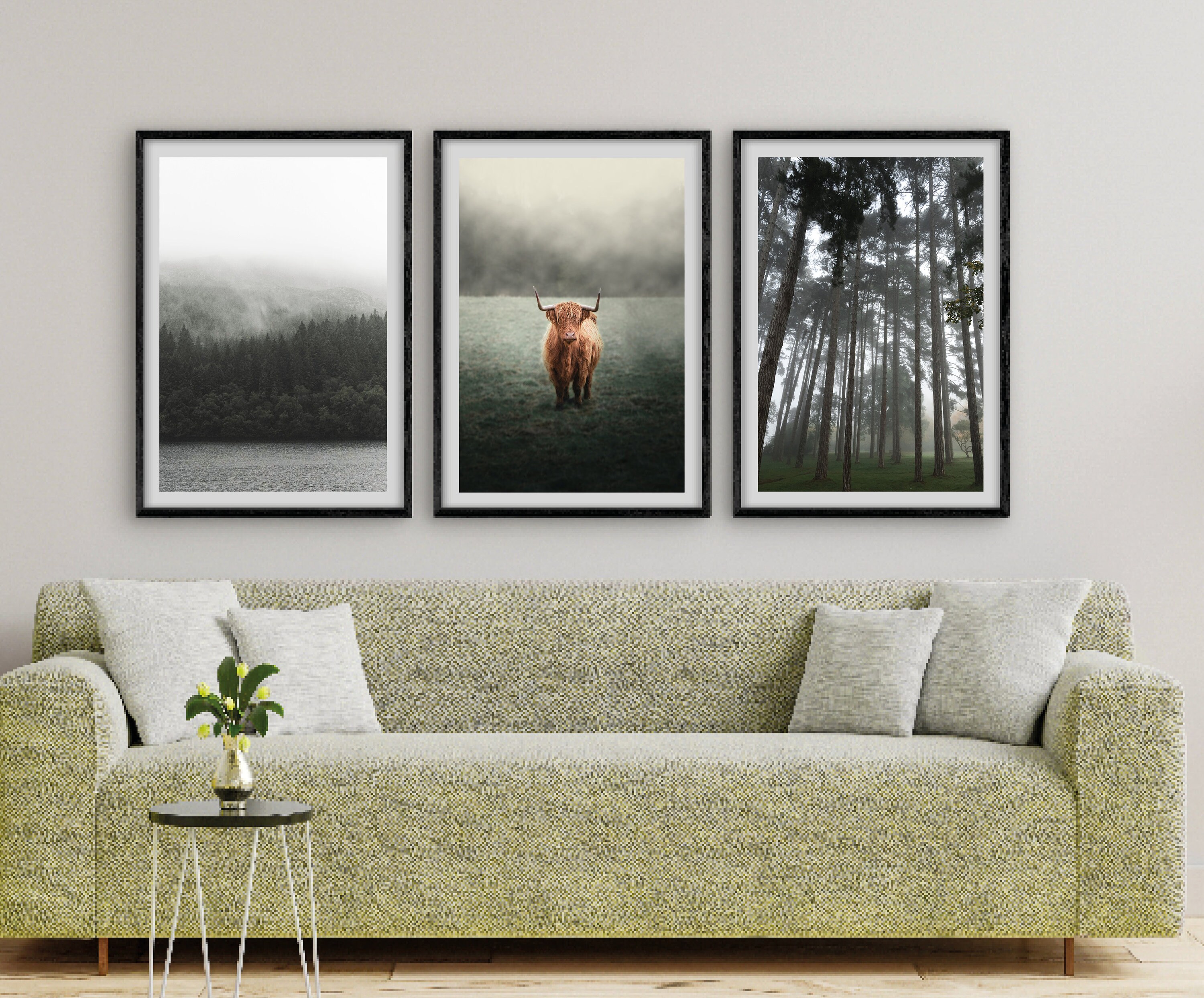 350x FOGGY NATURE Printable Set, Nature Wall Art, Foggy Forest Prints ...