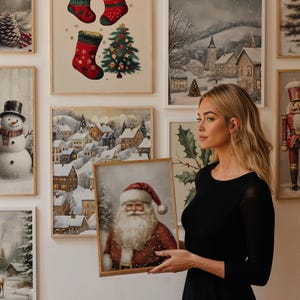 Set of 1000 Christmas Prints, Christmas Printable, Winter Wall Art ...