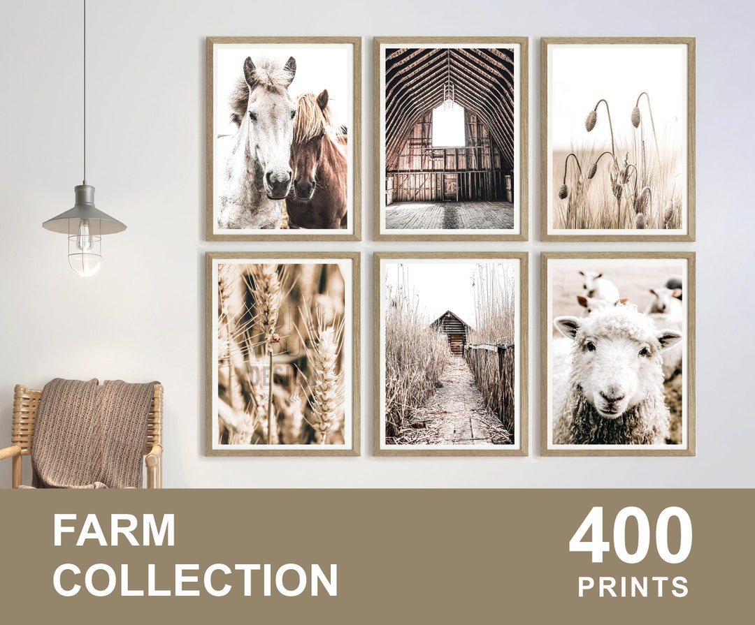 Set of 400 Farm Prints, Rustic Wall Art, Farm Printable, Farmhouse ...