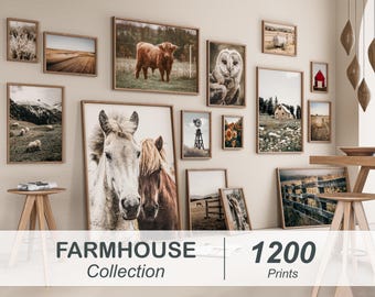 300x WESTERN Printable Set, Rustic Wall Art, Farm Prints, Farmhouse ...