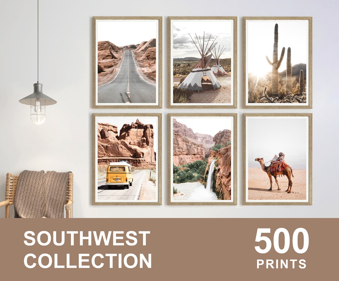 Set of 500 Desert Prints, Southwest Poster Set, Desert Wall Art ...