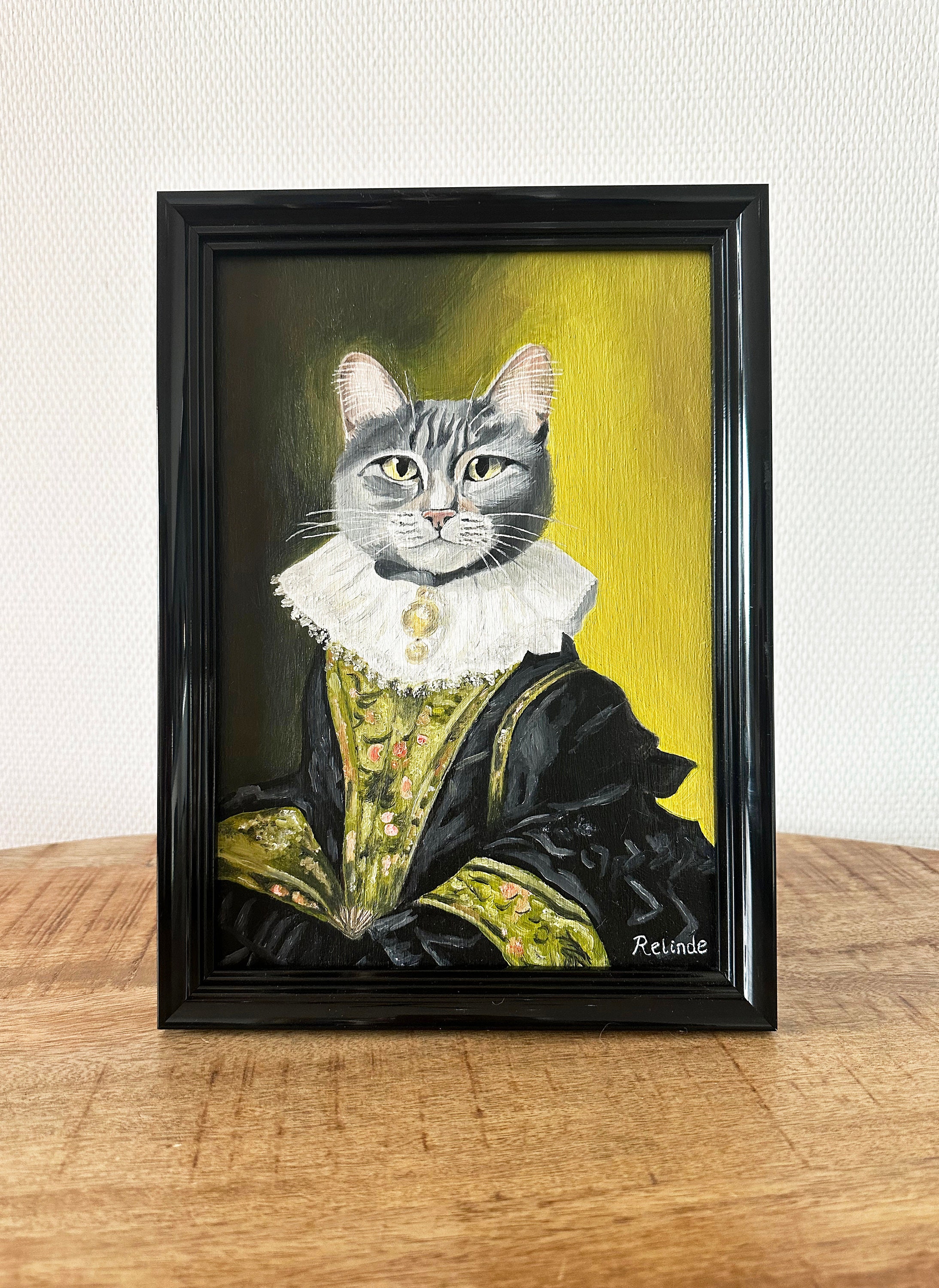 Cat Painting, Cat Portrait, Handmade, Cat, Wall, Art, Animal, Painting ...
