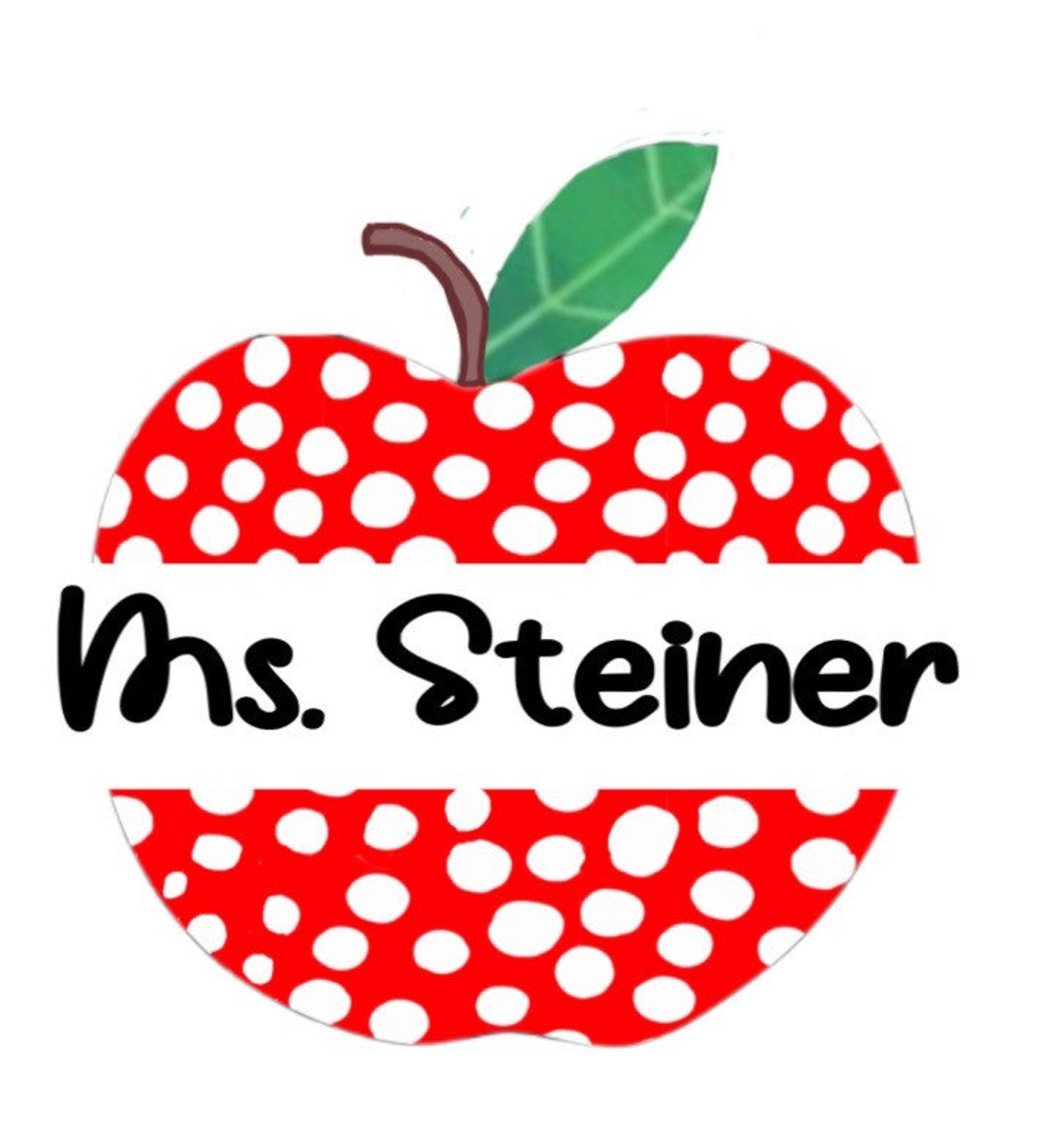 Personalized Notepad-8.5x 5.5-polka Dot Apple-this Adorable Back to ...