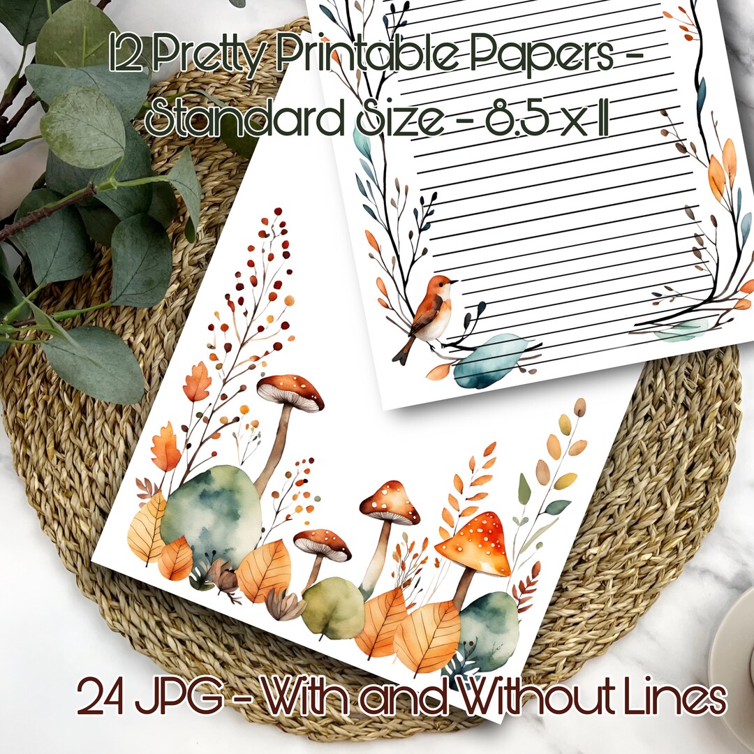 Printable Standard Paper, Nature Borders, Forest Frames, Seasonal Junk ...