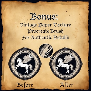 Vintage Gothic Bottle Labels Procreate Stamps, Antique Spooky Potion ...