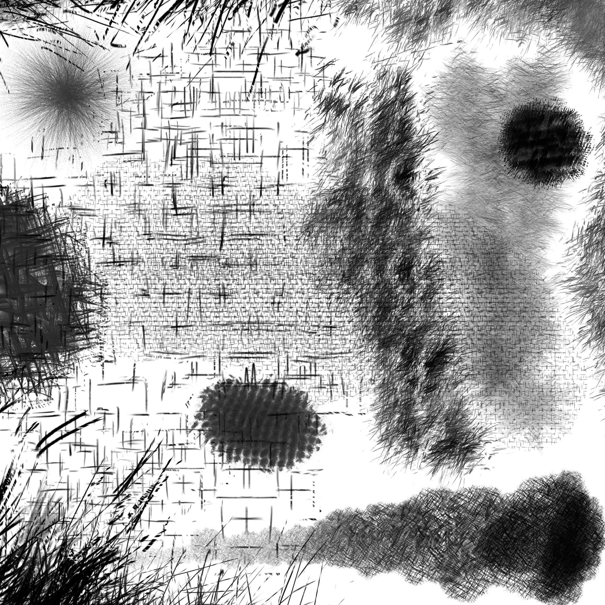 45 Hand-drawn Dark & Dreadful Procreate Brush Bundle, Tim Burton ...