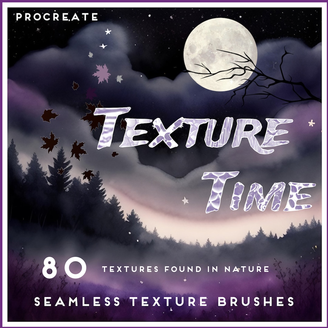 Seamless Texture Digital Brush Bundle, Tileable Nature Textures ...