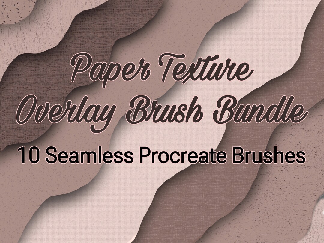 Seamless Paper Texture Overlay Brush Kit, Procreate Paper Brushes, Coarse & Smooth Textures ...