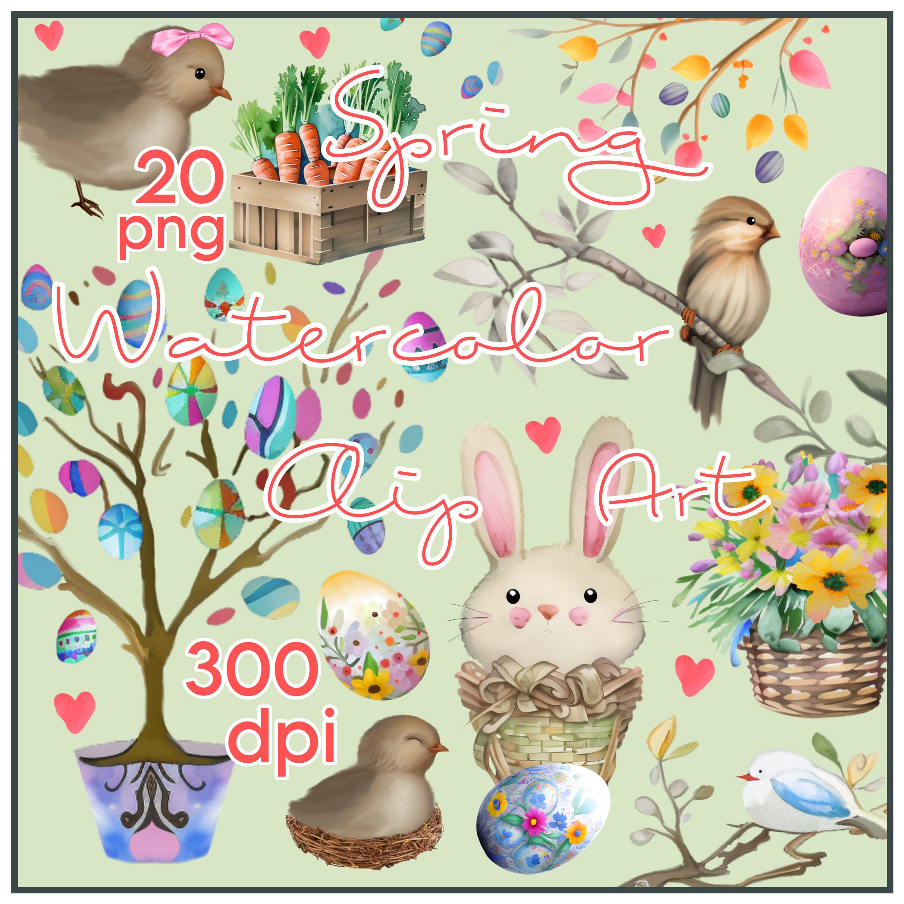 Best Spring Garden Clipart Bundle PNG Sublimation - Etsy