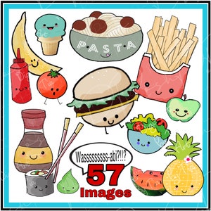 Cute Hand-drawn Kawaii Food Clipart PNG, Create Lunch Notes, Ice Cream ...