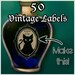 Vintage Gothic Bottle Labels Procreate Stamps, Antique Spooky Potion ...